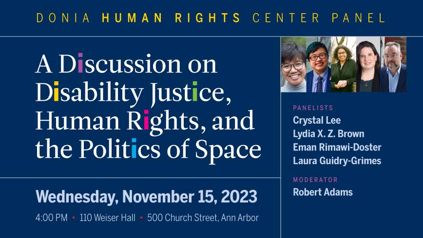 Donia Human Rights Center Panel A Discussion On Disability Justice